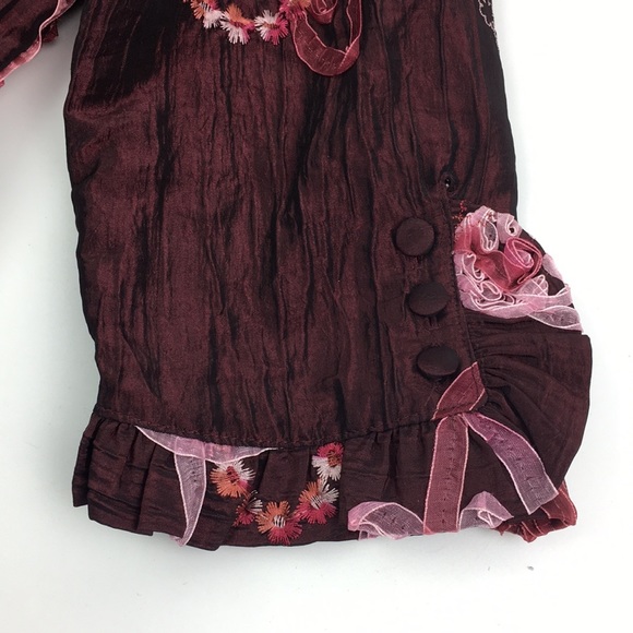 Agora | Jackets & Coats | Agora Dress Jacket Crinkle Embroidered ...